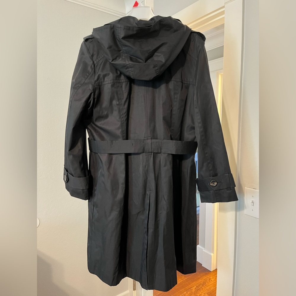 Black London Fog Trench Raincoat - Gem